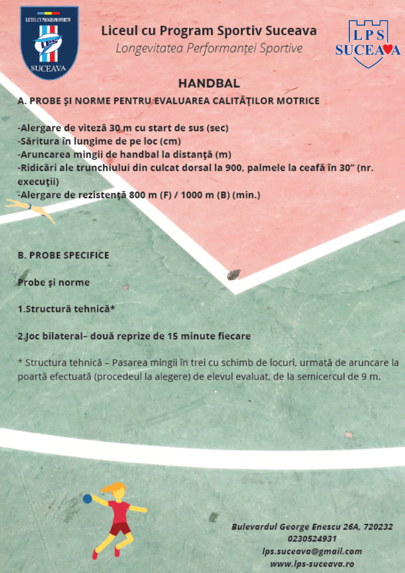 Handbal – Liceul cu Program Sportiv Suceava
